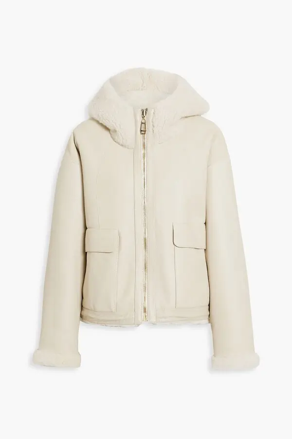 DOM GOOR Reversible Shearling Hooded Jacket - Off-white