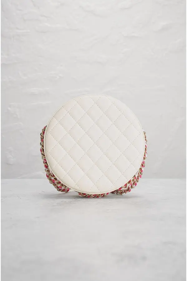 Chanel Cruise Line Float Chain Shoulder Bag In White