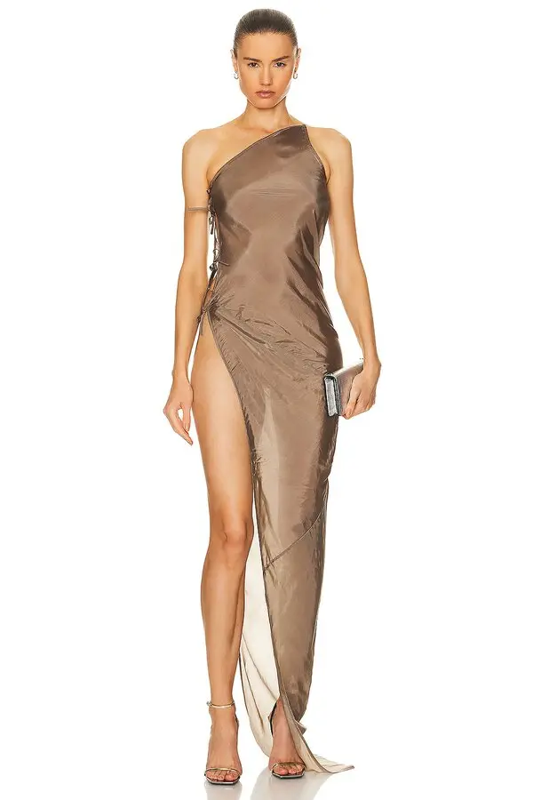 Rick Owens Taco Gown In Neutral
