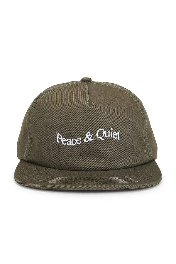 MUSEUM OF PEACE & QUIET Wordmark Dad Hat - Olive