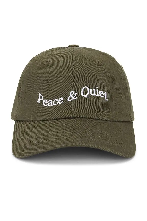 MUSEUM OF PEACE & QUIET Wordmark Dad Hat - Olive