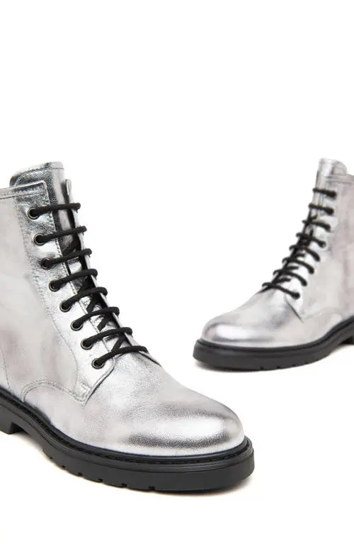 NEROGIARDINI Clean Combat Boot - Silver