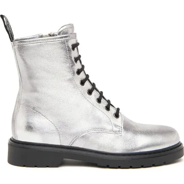 NEROGIARDINI Lace-up Combat Boots - Silver