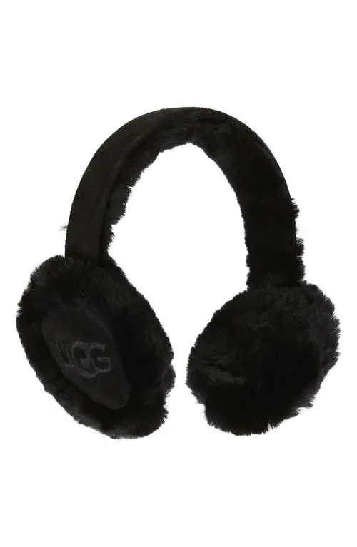 UGG Logo Embroidered Shearling Earmuffs
