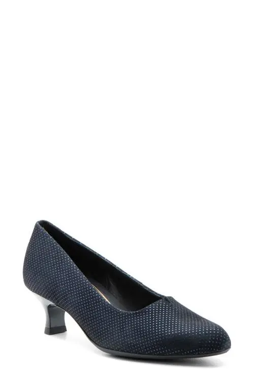 ARA Kit Kitten Heel Pump - Midnight Blue