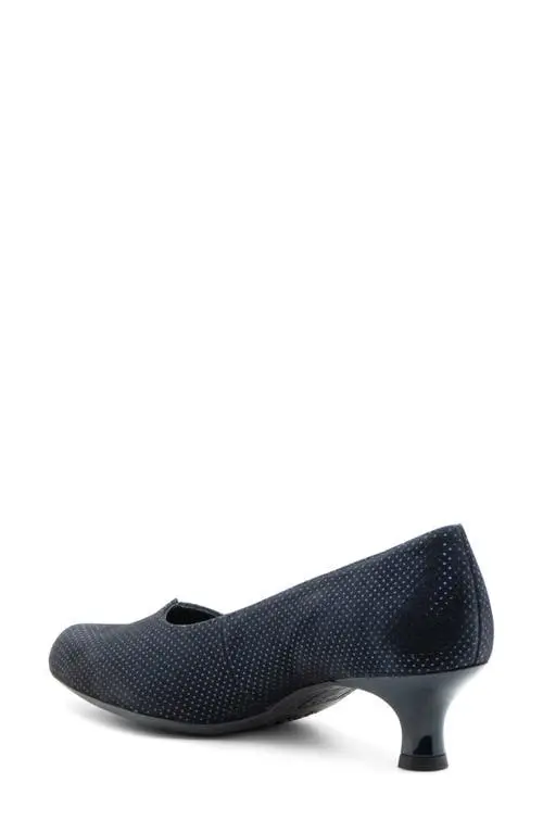 ARA Kit Kitten Heel Pump - Midnight Blue
