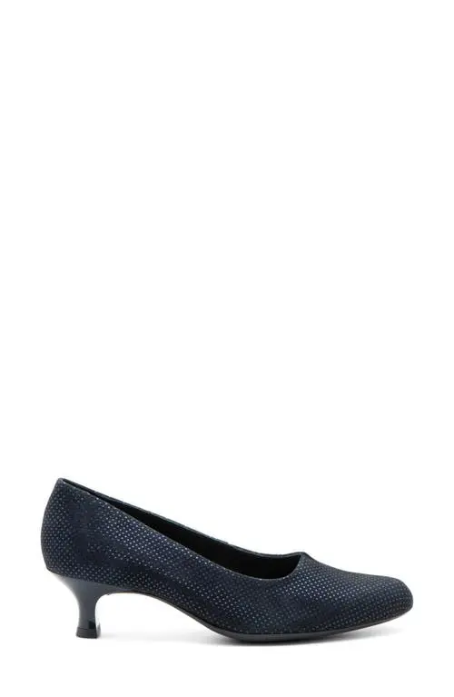 ARA Kit Kitten Heel Pump - Midnight Blue