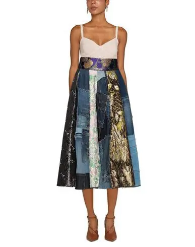 Dolce & Gabbana Midi Circle Skirt - Blue