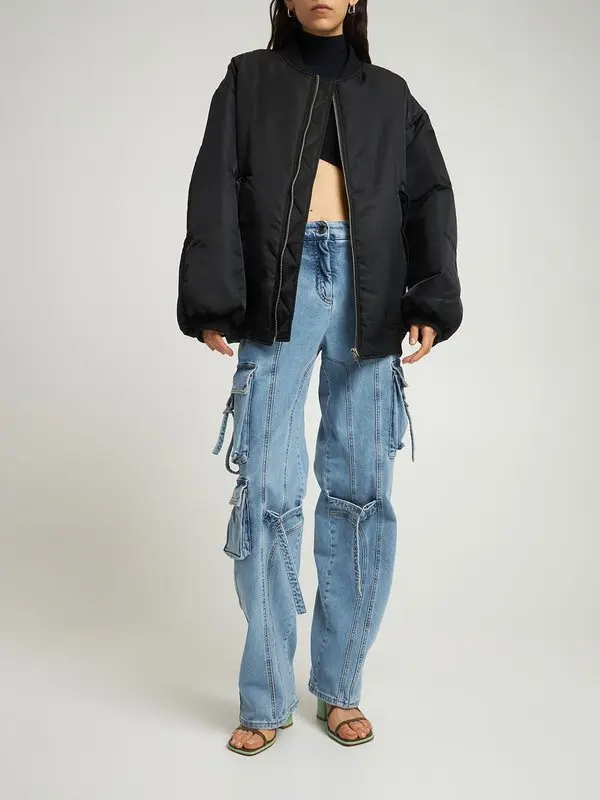 THE FRANKIE SHOP Astra Nylon Bomber Jacket