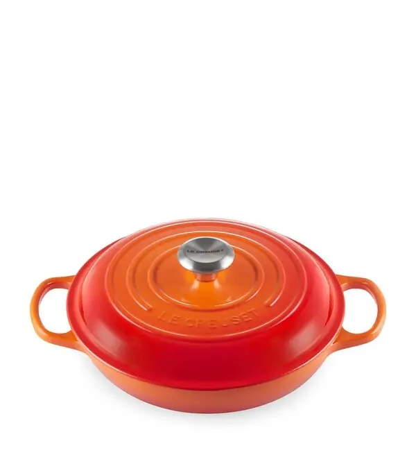 LE CREUSET Set Of 4 Cast Iron Casserole Dishes And Grillit