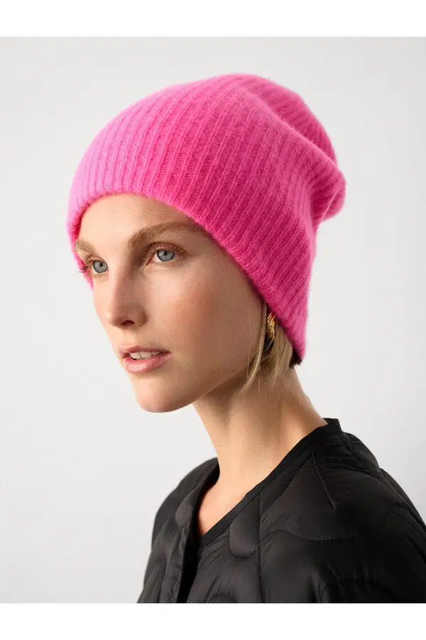 White + Warren Pink Beanie White + Warren Cashmere Beanie - Pink Hats, Accessories  main image 4