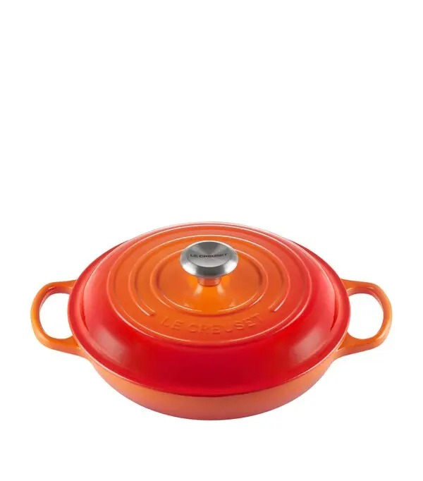 LE CREUSET Set Of 3 Cast Iron Casserole Dishes