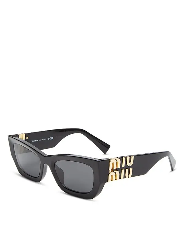 Miu Miu Rectangle Sunglasses - Black