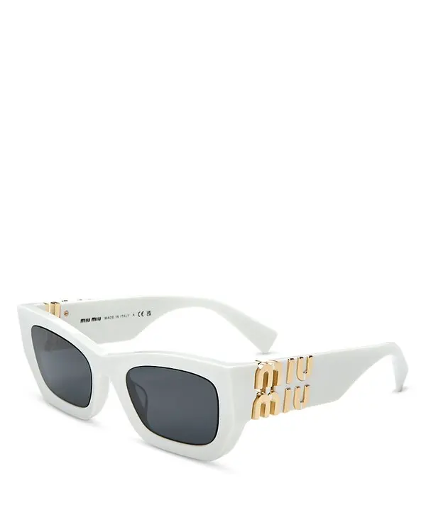 Miu Miu Rectangle Sunglasses - White