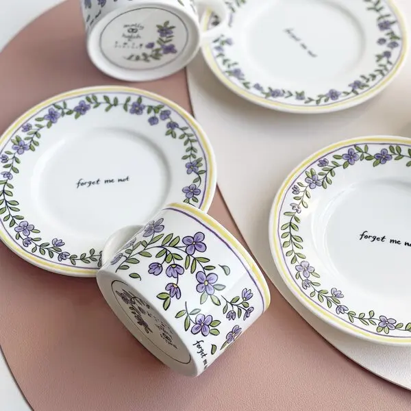 Twig New York Molly Hatch Forget Me Not Cup And Saucer - Multi