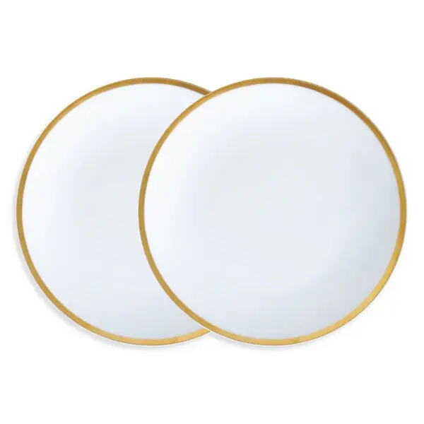 TWIG NEW YORK Golden Edge 8 Salad Dessert Plate, Set Of 2 - Gold
