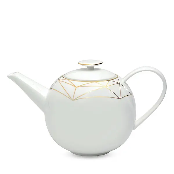 Prouna Gem Cut Lidded Teapot - Gold