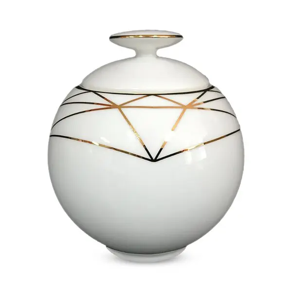 Prouna Gem Cut Covered Sugar Bowl - Gold