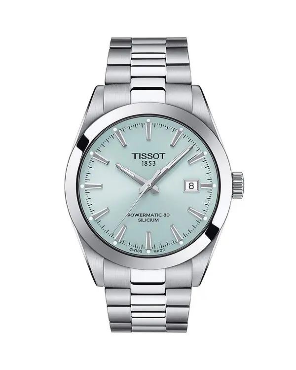 TISSOT Gentleman Powermatic 80 Silicium Watch, 40mm - Blue/silver