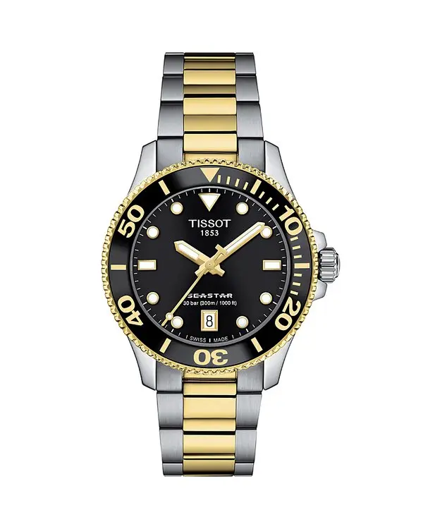 TISSOT Seastar 1000 40mm Watch - Black/two-tone