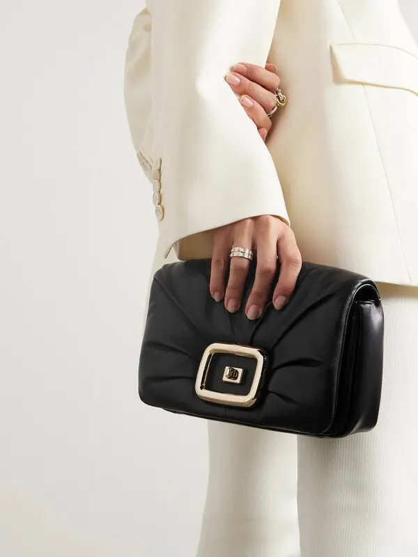 ROGER VIVIER Viv' Choc Me Padded Leather Shoulder Bag