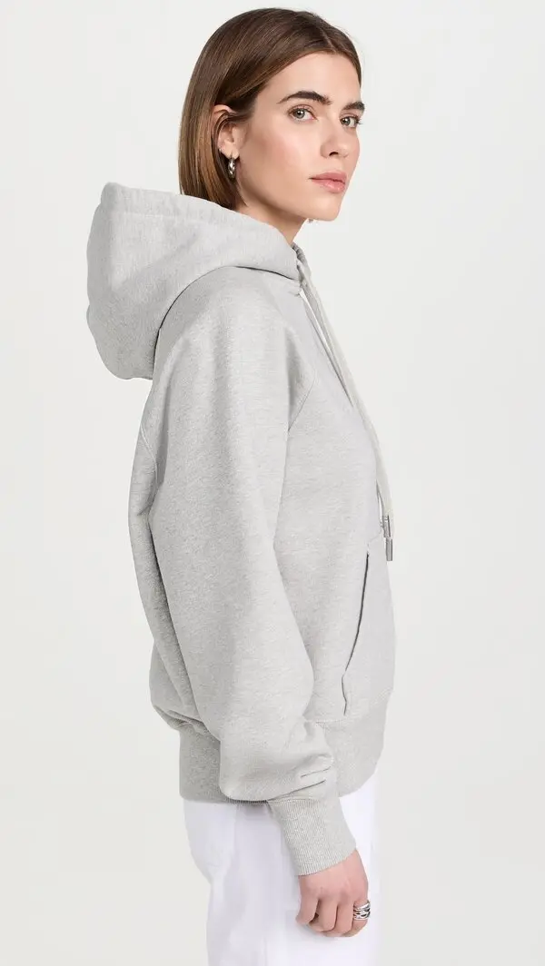 AMI Paris De Coeur Hoodie - Heather Ash Grey