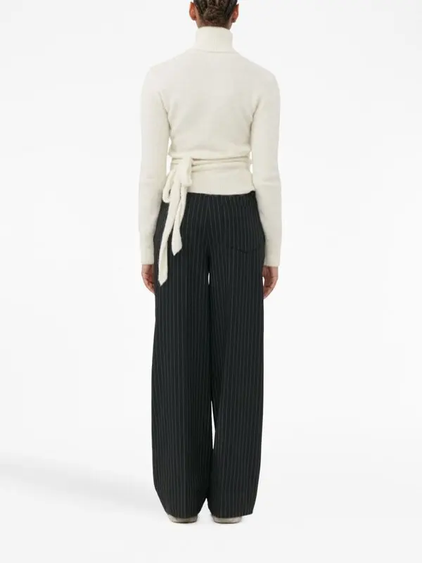 GANNI Pinstripe Wide-leg Trousers