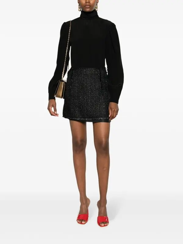 LANVIN Metallic Tweed Miniskirt