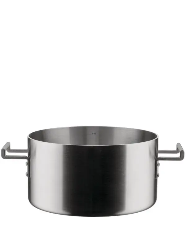 ALESSI Two-handles Steel Casserole - Silver