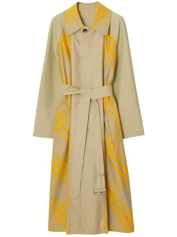 Burberry Checked Trench Coat