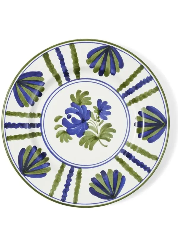 CABANA Blossom Ceramic Dinner Plate - Green