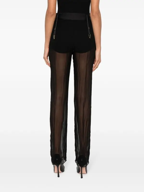 MAISON CLOSE Logo-print Sheer Trousers
