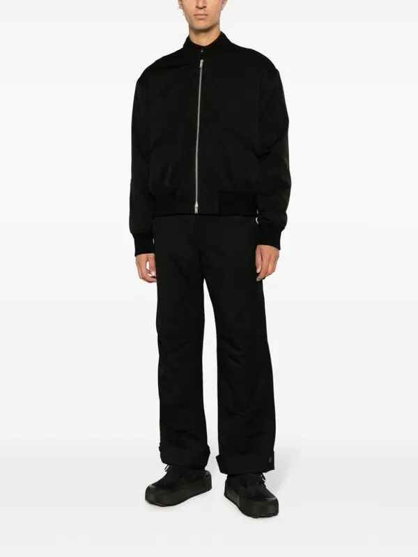 JIL SANDER Zip-up Wool Bomber Jacket