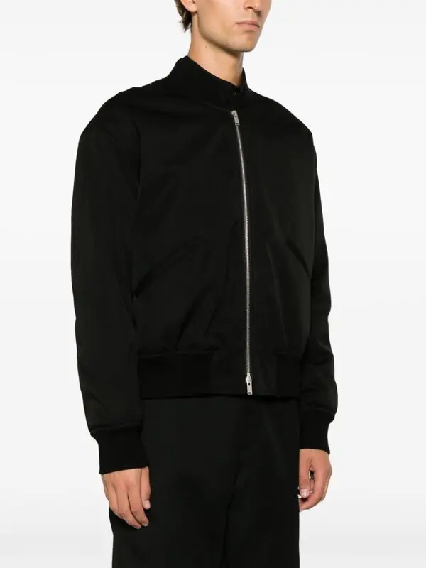 JIL SANDER Zip-up Wool Bomber Jacket