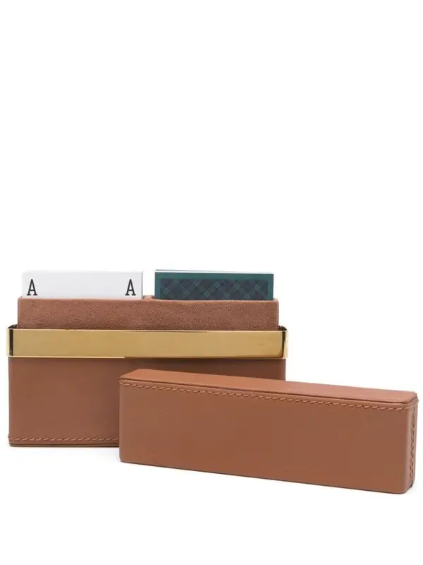 Ralph Lauren Westover Leather Playcard Set - Brown