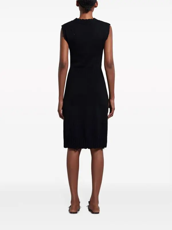 Marni Distressed-effect Knitted Cotton Dress