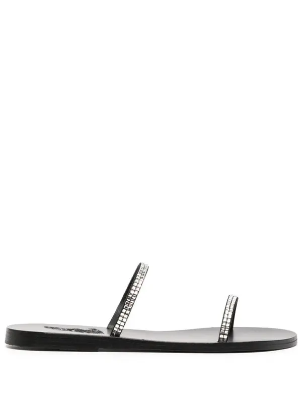 ANCIENT GREEK SANDALS Saita Crystal-embellished Sandals - Black