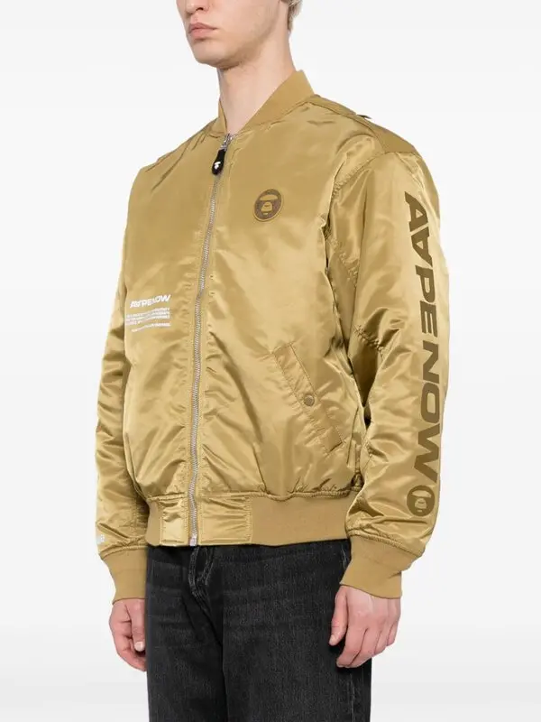 AAPE BY *A BATHING APE® Logo-patch Zip-up Bomber Jacket
