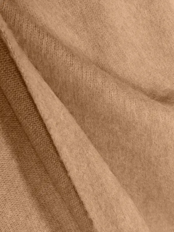 PAURA Ribbed-edge Virgin Wool Scarf