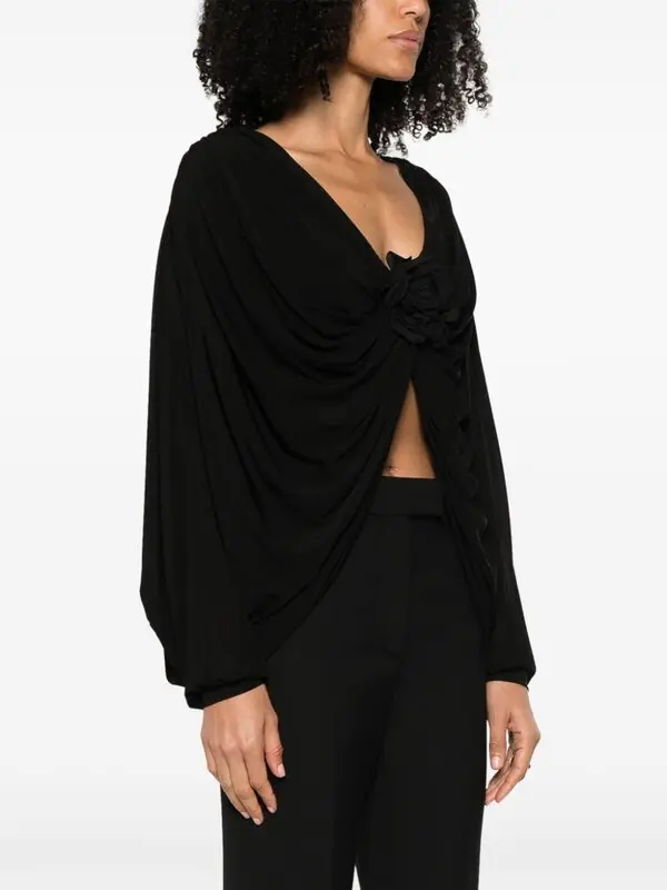 Giuseppe Di Morabito Flower-detailing V-neck Top