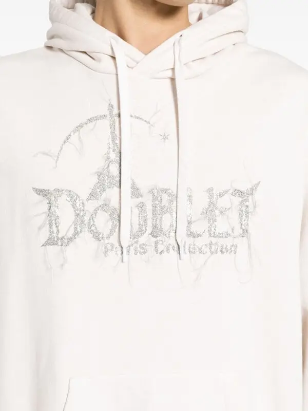 DOUBLET Logo-embellished Cotton Hoodie