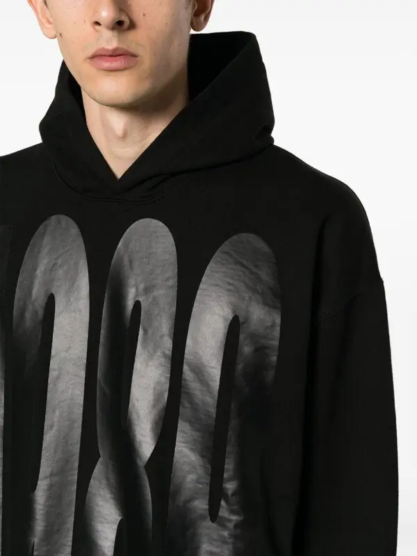 1989 STUDIO Logo-print Cotton Hoodie - Black