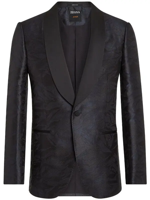 Zegna Single-breasted Silk Blazer - Black