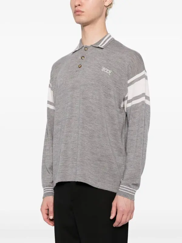 BODE Logo-embroidered Striped Polo Shirt