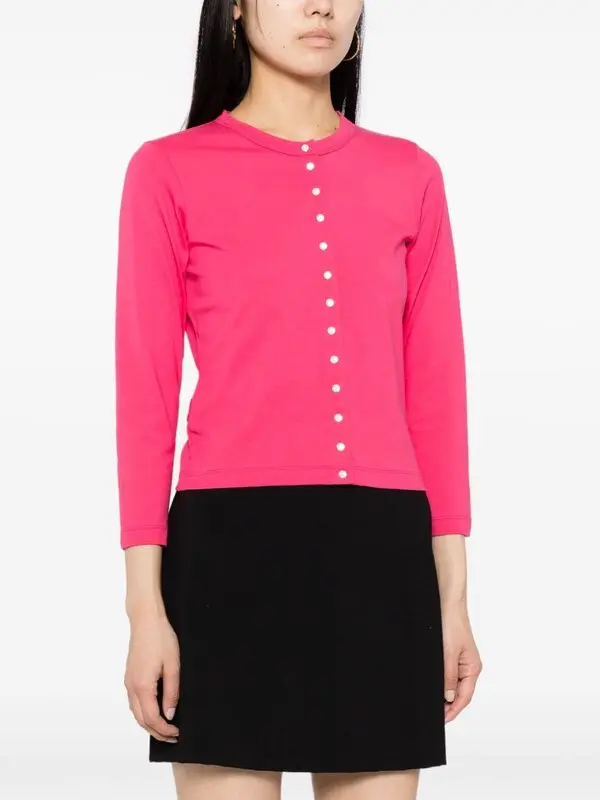 Agnes B Cardigan Le Classique AgnèS Le Classique Press-Stud Cardigan In Pink 30% Off Editorialist