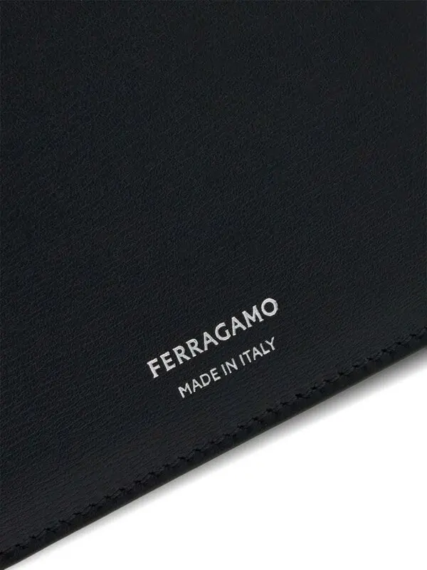 FERRAGAMO Bi-fold Leather Wallet - Black