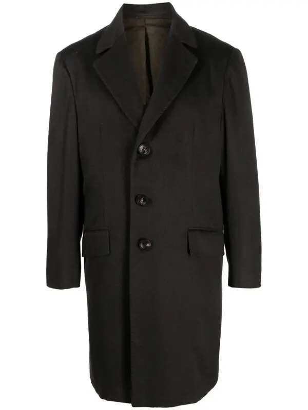 Kiton Notched-lapels Midi Coat - Grey