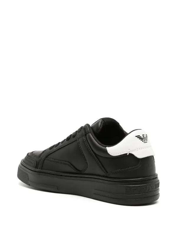 Emporio Armani Logo-print Leather Sneakers
