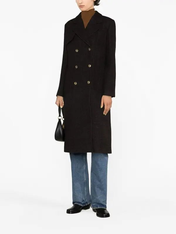 Sandro Double-breasted Wool Coat