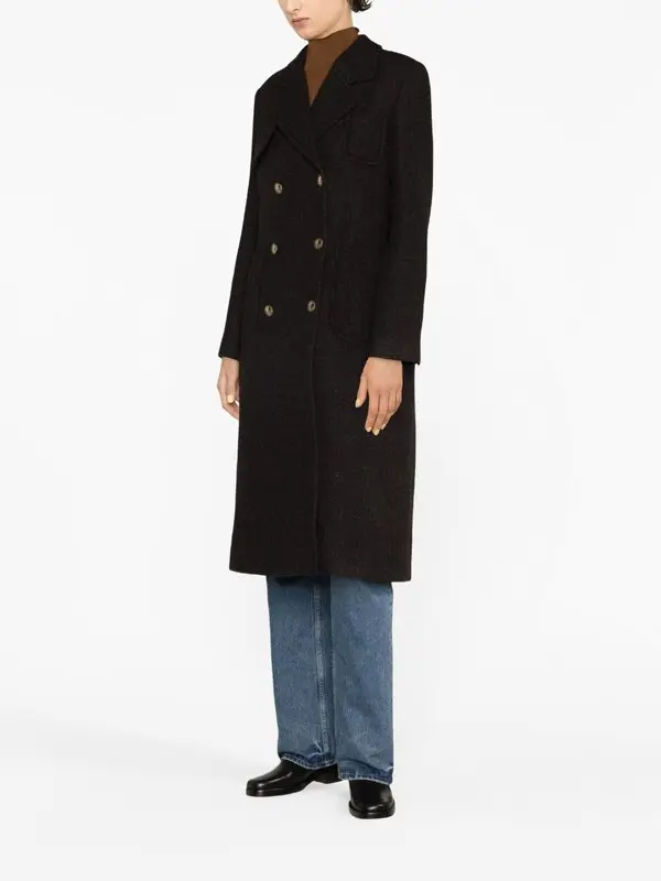 Sandro Double-breasted Wool Coat